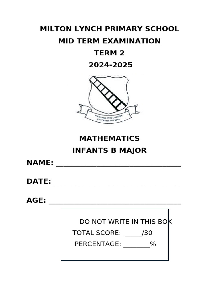 Term 2-Maths Assessment 1 | PDF | Mathematics