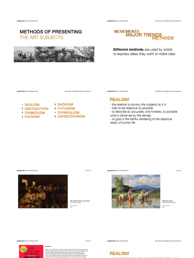 Art Subject Presentation Methods | PDF | Abstract Art | Humanities