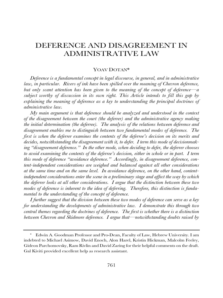 ALR_71.4-Dotan | PDF | Precedent | Chevron U.S.A.