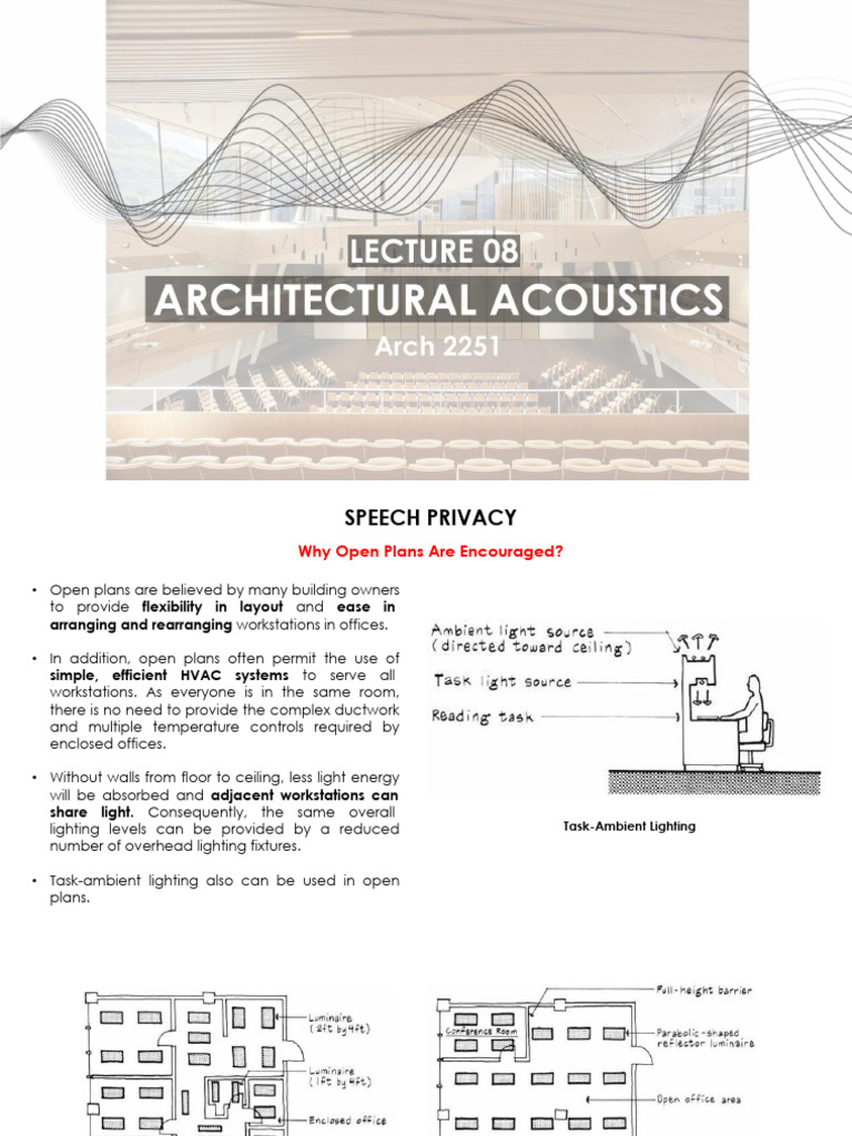 Lecture 08 (Arch 2251) | PDF | Lighting | Sound