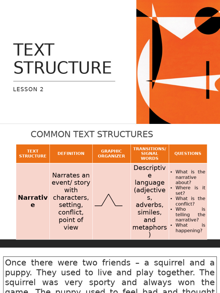 Lesson 2 Text Structure | PDF | Classroom