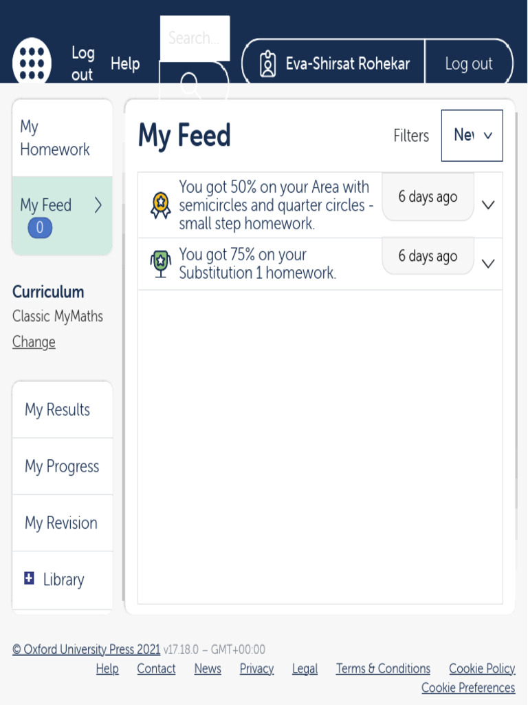 MyMaths Homework Progress Tracker | PDF