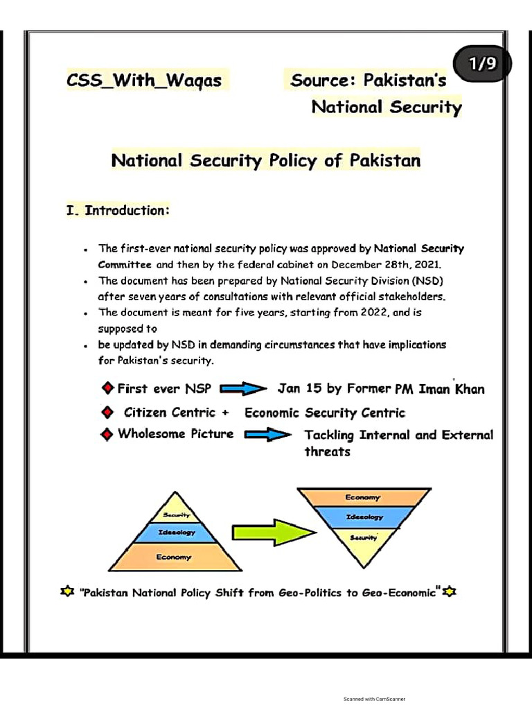 National Security Policy | PDF