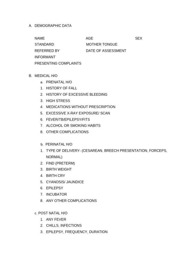 Pediatric Assessment | PDF | Hand | Anatomical Terms Of Motion