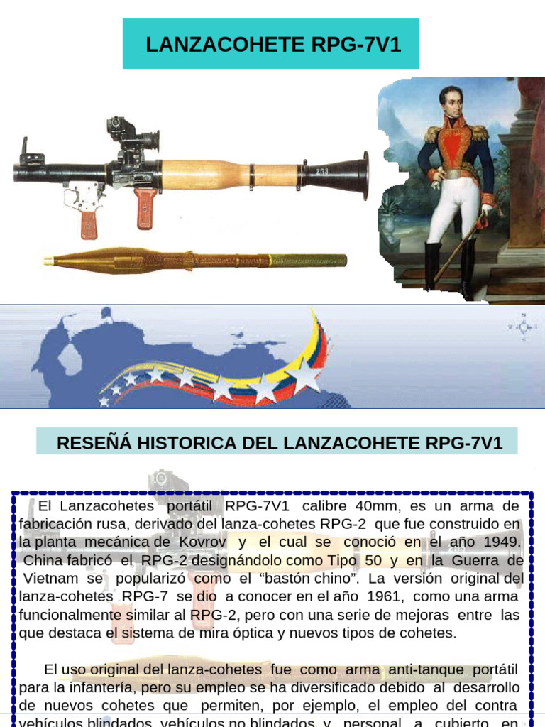 Lanzacohetes RPG-7V1: Características y Uso | PDF | Tanques | Granada ...