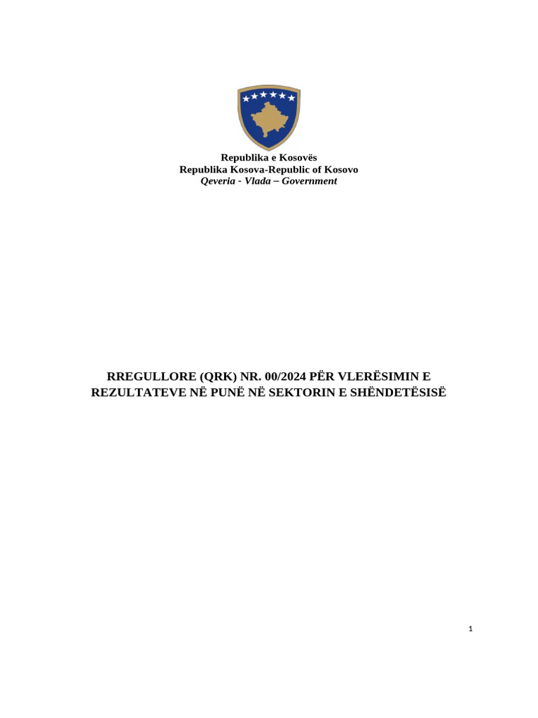 Projekt Rregullore Per Vleresim - Shqip | PDF
