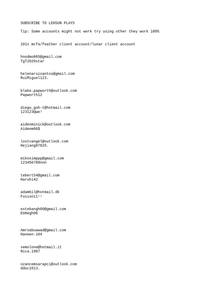 Feather Accounts | PDF