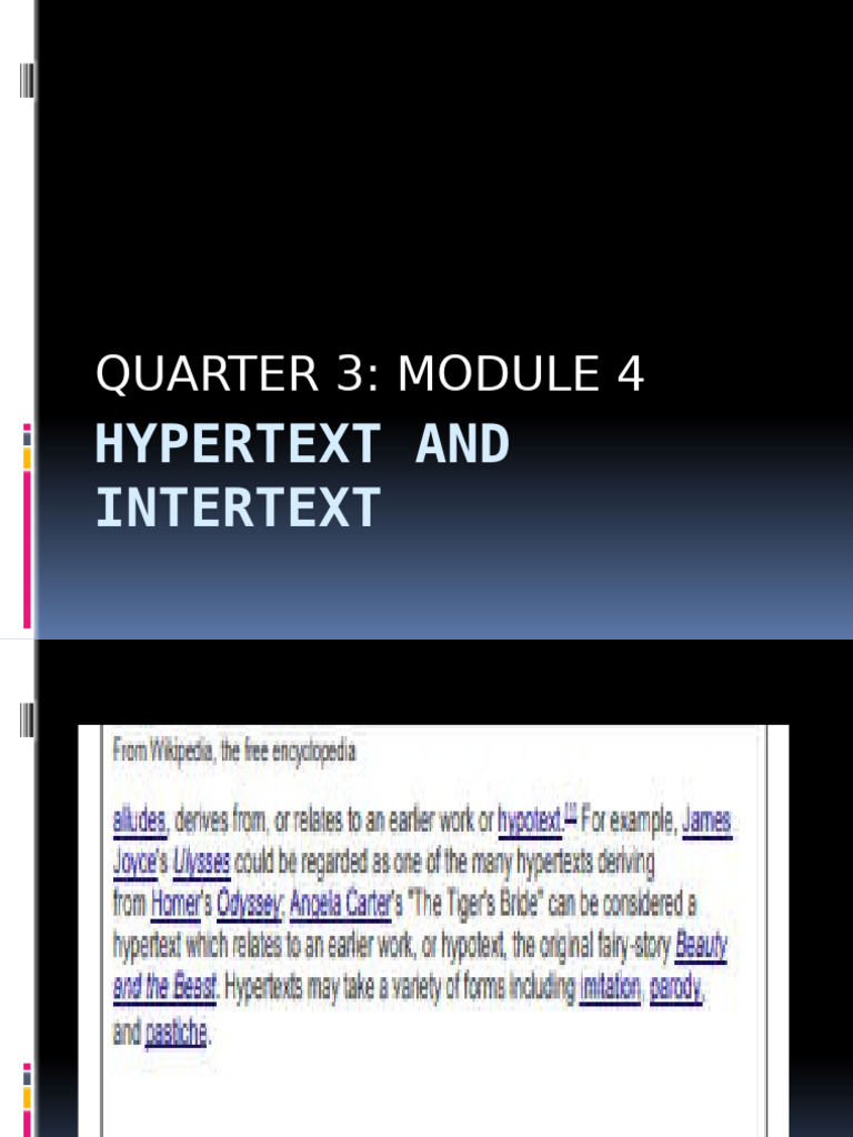 Hypertext and Intertext Updated | PDF | Hypertext | Hyperlink