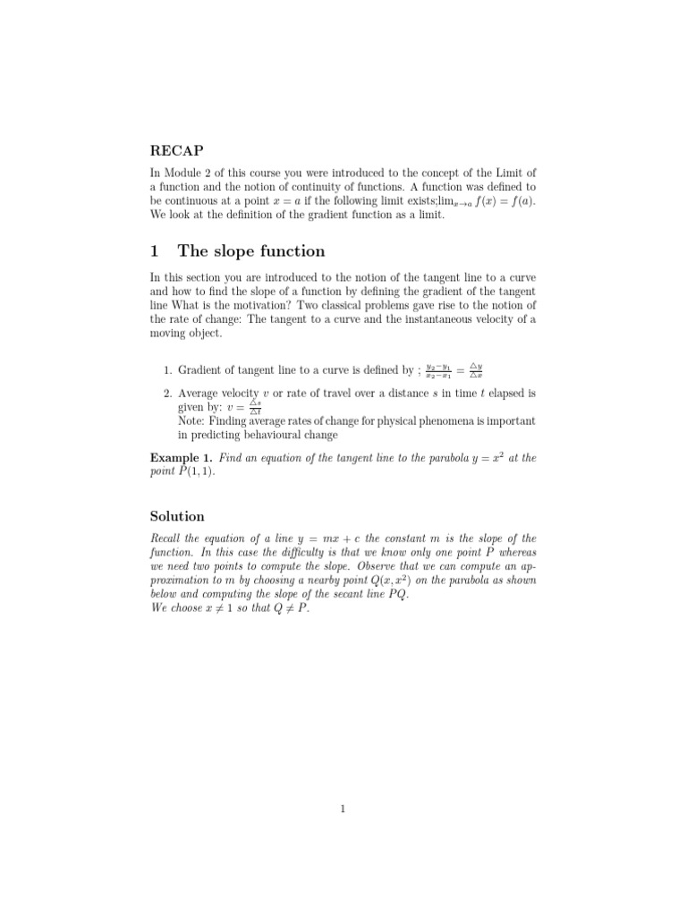 Rates of Change | PDF | Slope | Tangent