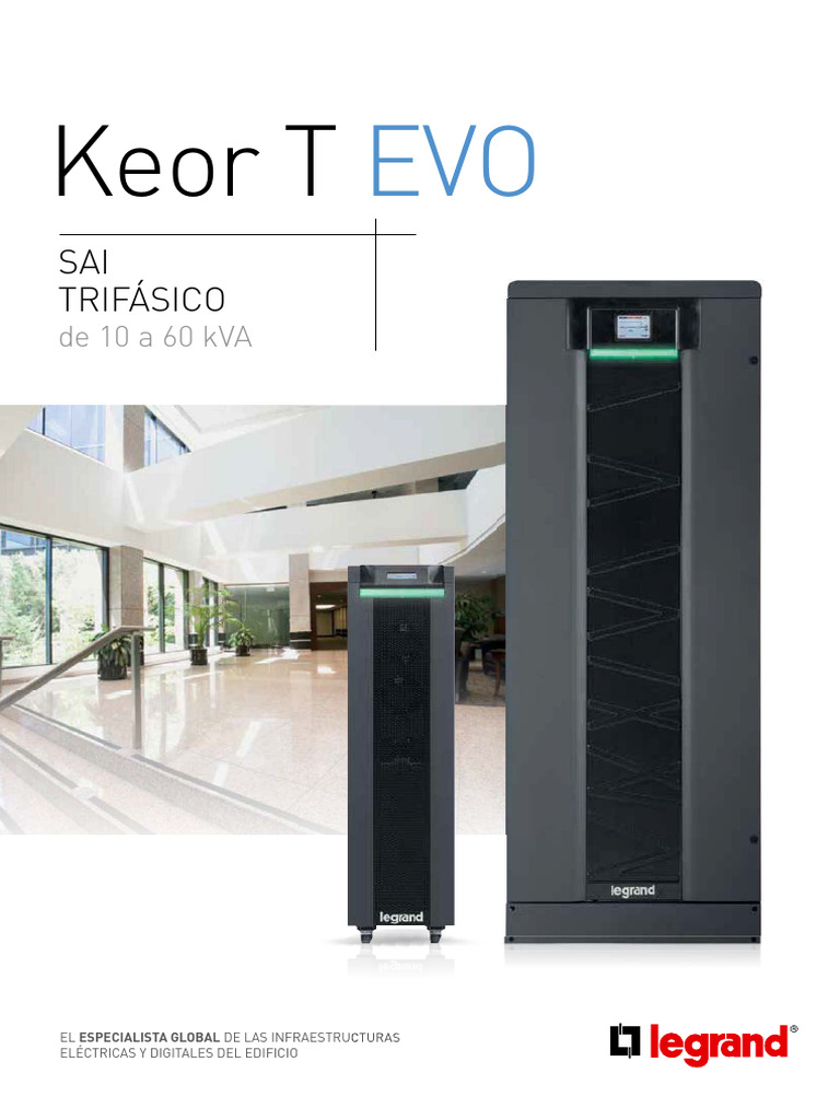 Ficha Técnica Ups Legrand Keor T Evo 10 60kva | PDF | Diodo emisor de luz | Ingenieria Eléctrica