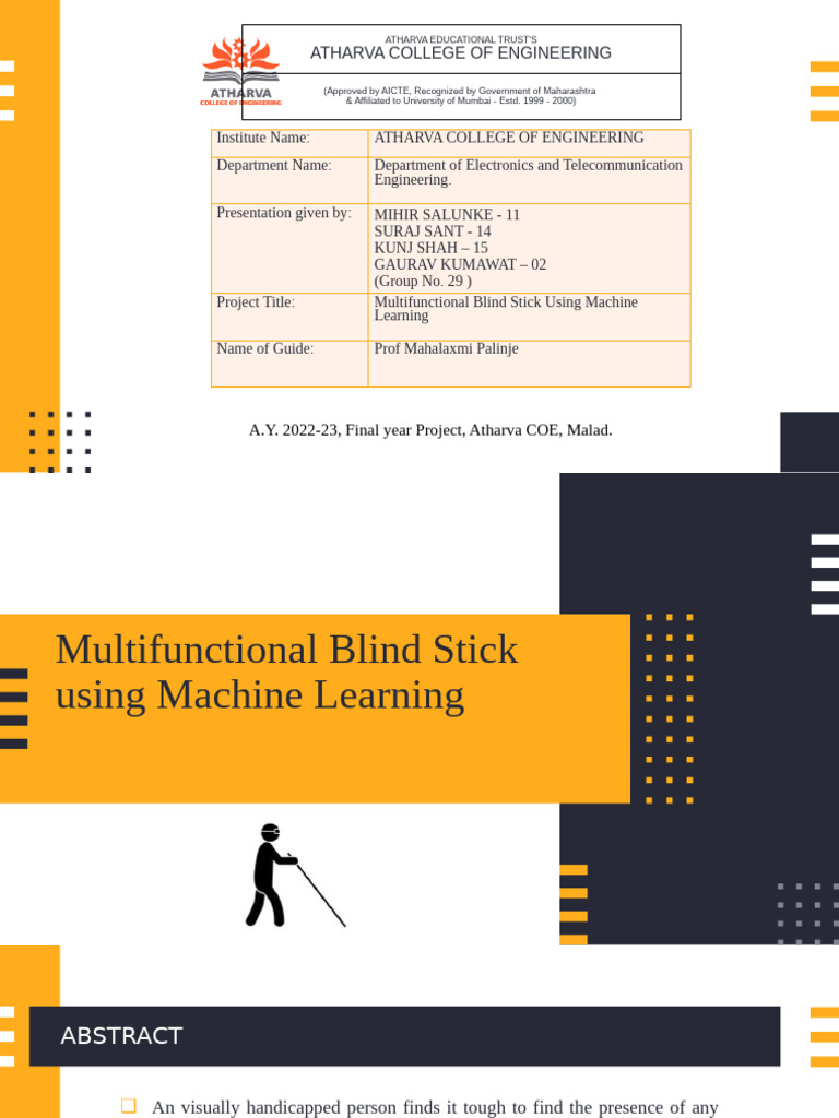 Smart Blind Stick with Machine Learning | PDF | Visual Impairment ...