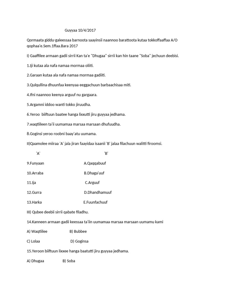 Qormaata Badhaasaa | PDF