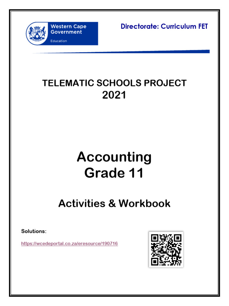 Telematics GR 11 Acc 2021 ENG Act & WB Final | PDF | Debits And Credits | Cheque