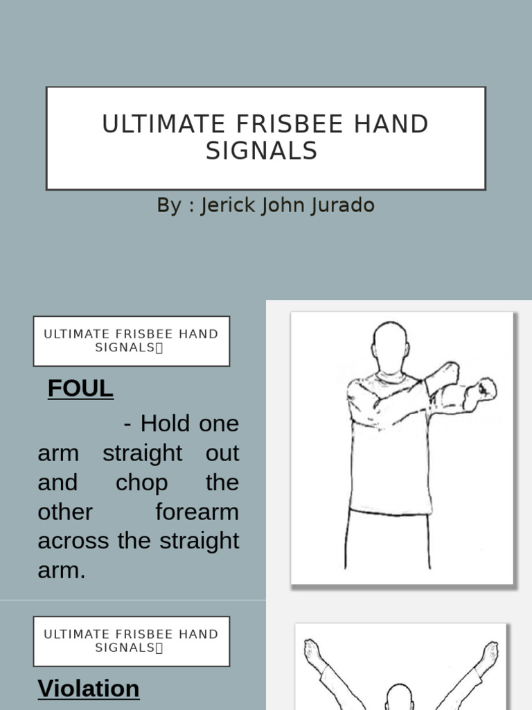Ultimate Frisbee Hand Signals Guide | PDF