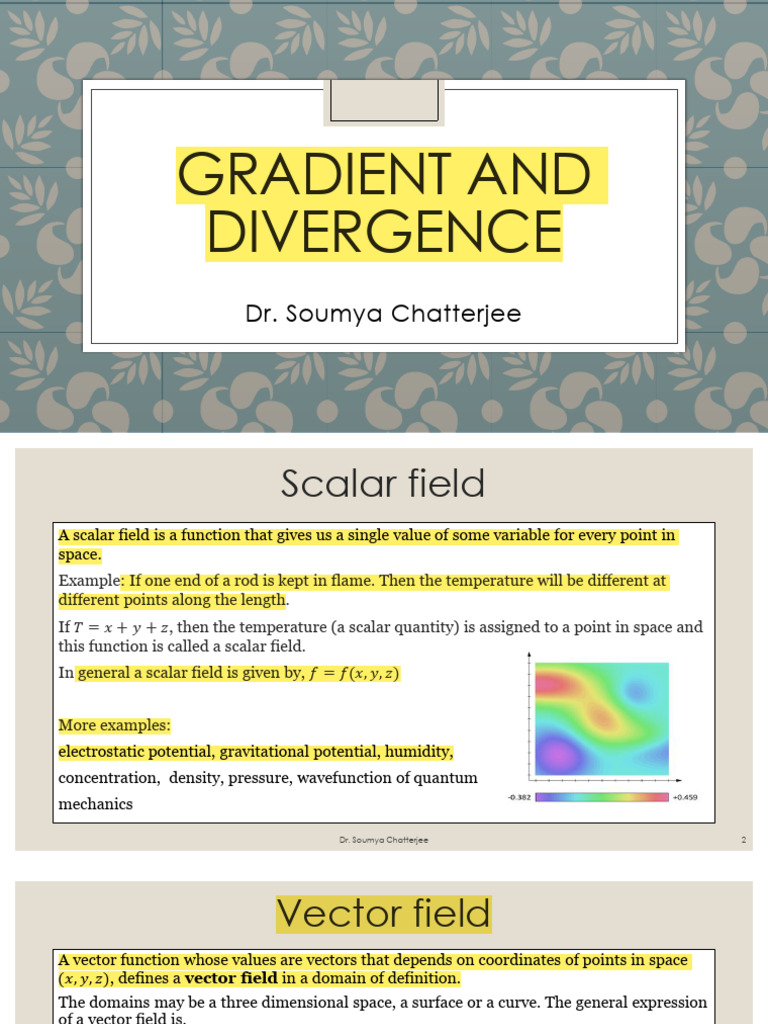 02 Gradient and Divergence - SMC | PDF | Gradient | Divergence