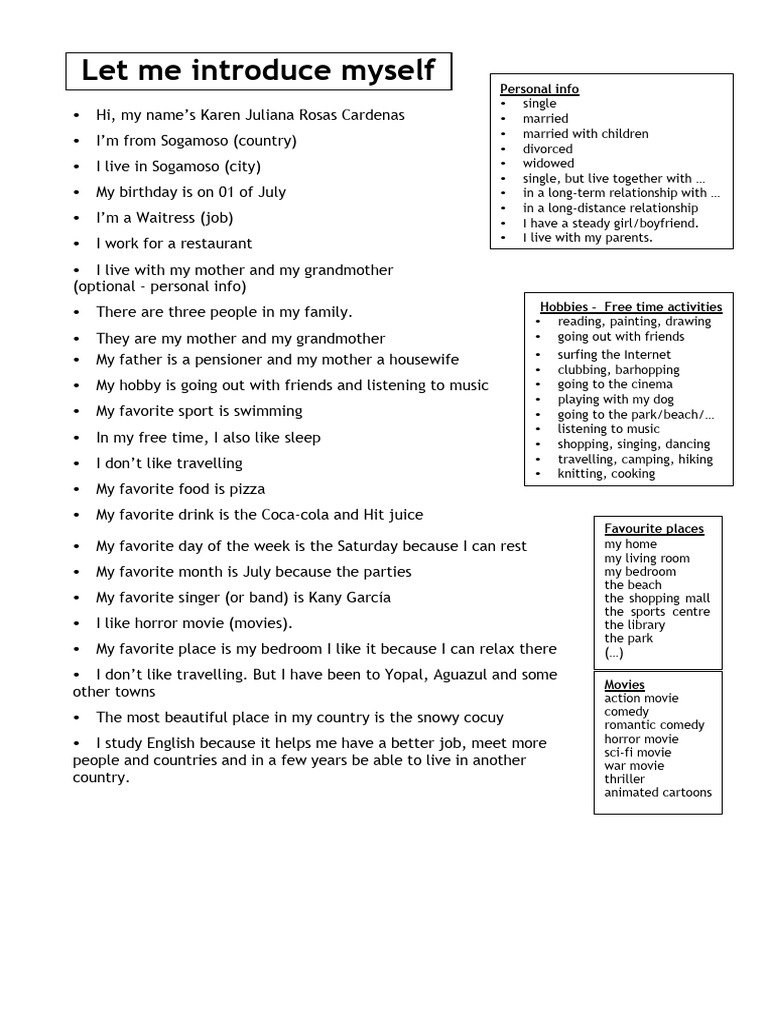 Introducing Yourself | PDF