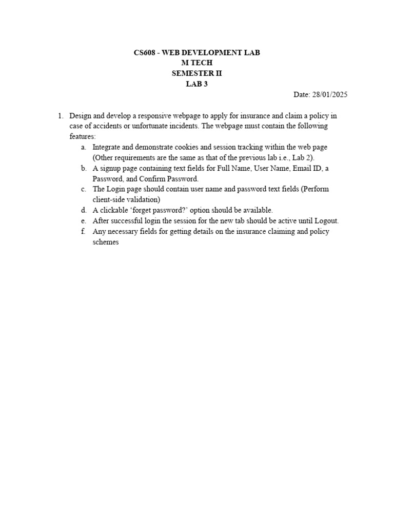 CS608 - WEB DEVELOPMENT | PDF