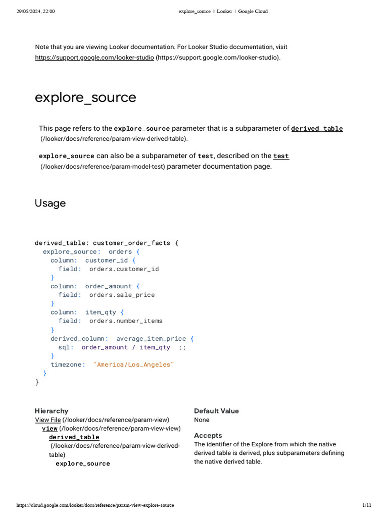 Looker Native Derived Tables Guide | PDF | Table (Database) | Data Management