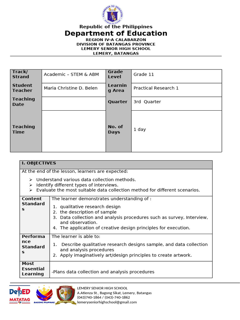 Data Collection And Analysis Procedure 2 Pdf Survey Methodology Sampling Statistics