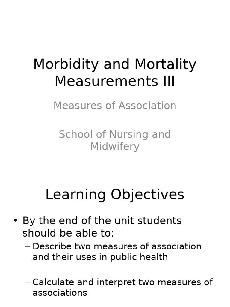 Measures of Association in Health Risks | PDF | Relative Risk | Odds Ratio