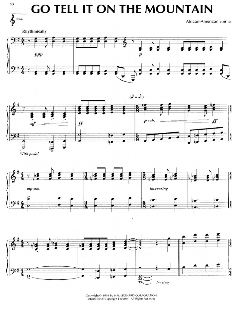 Christmas - Go Tell It On The Mountain | PDF