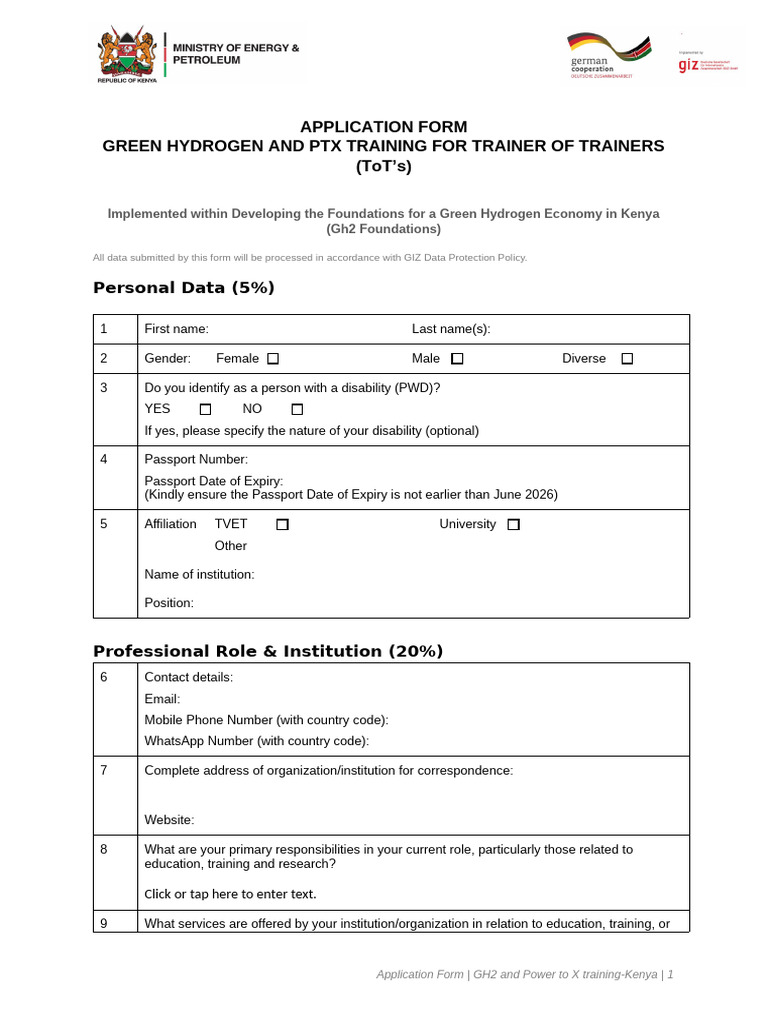 Application Form | PDF