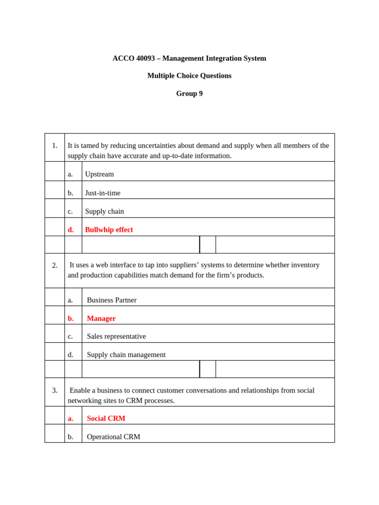 Group 9 - Achieving Operational Excellence and Customer Intimacy ...