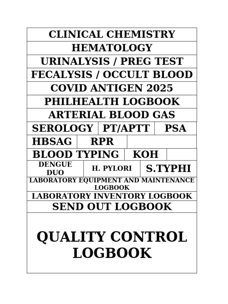 Logbook Labels | PDF