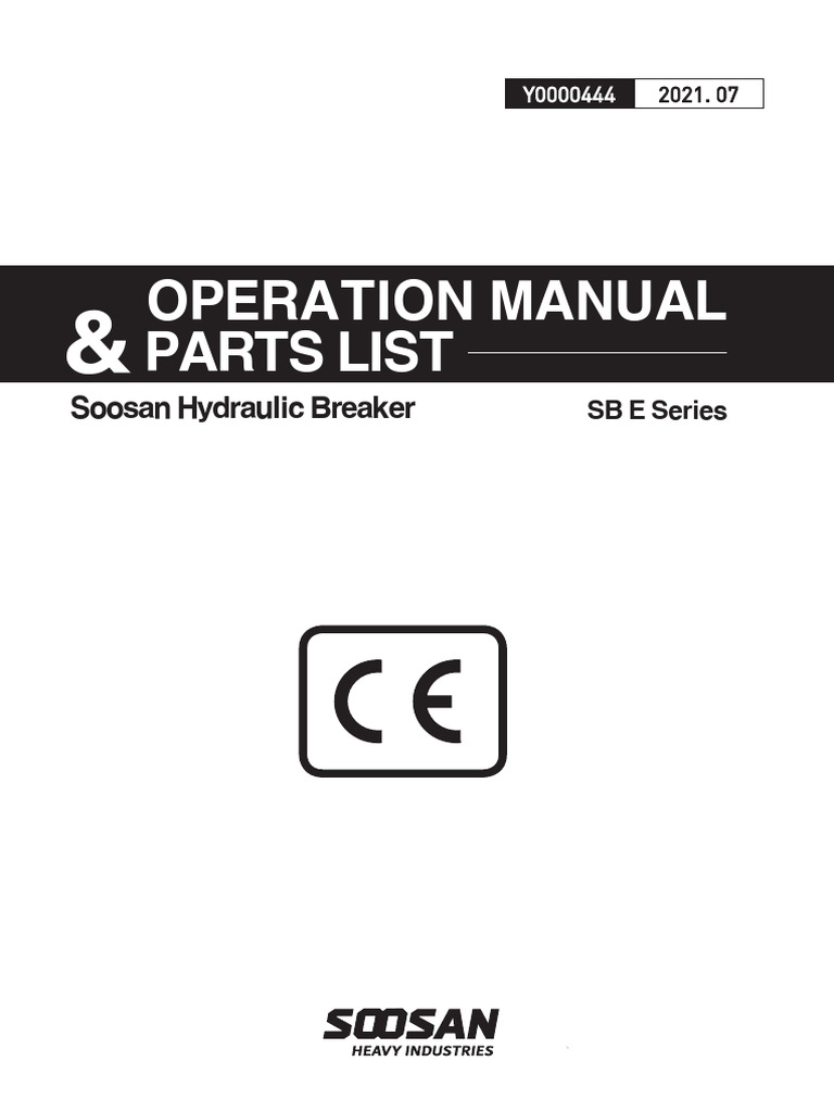 Soosan Breaker Parts Manual | PDF | Manual Transmission | Safety