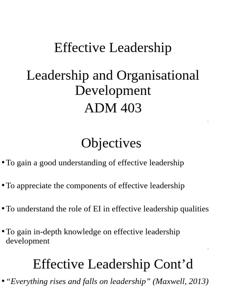 Effective Leadership Development Guide Pdf Leadership Employee