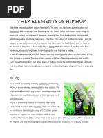 The 4 Elements of Hip Hop | PDF | Disc Jockey | Hip Hop Music