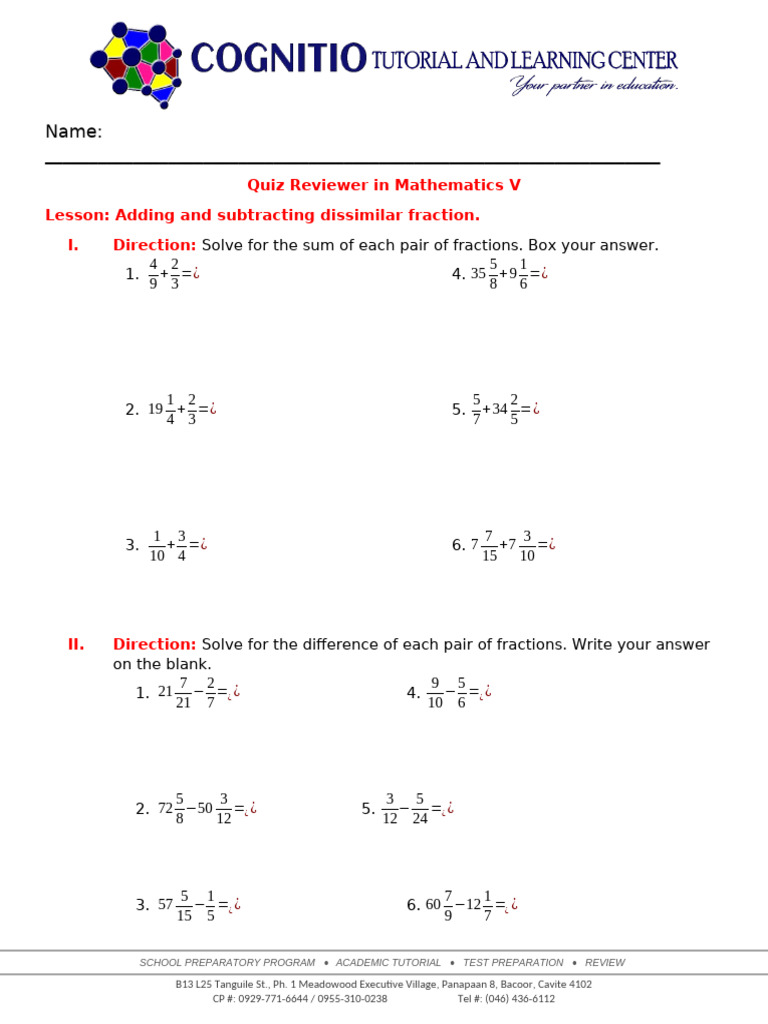 T.I. Reviewer in Mathematics V | PDF | Mathematics