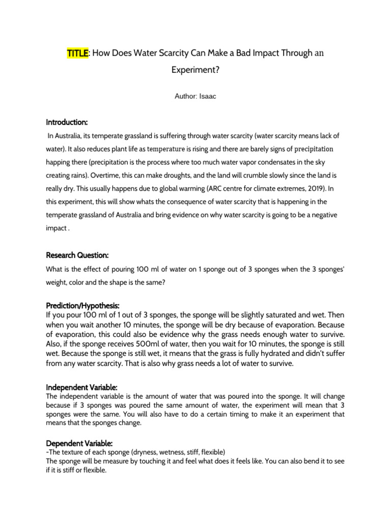 Toddle - Criterion B Biome Impact Summative Student Template | PDF ...