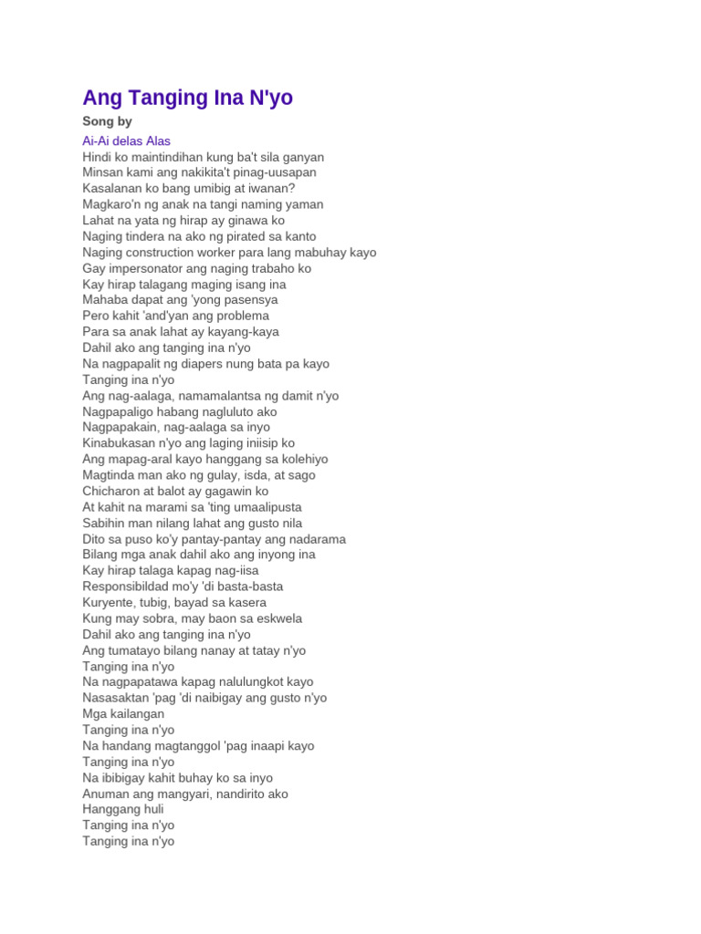 Ang Tanging Ina N | PDF