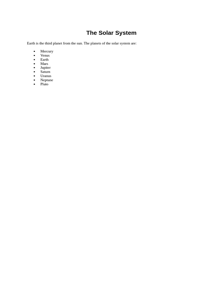 Solar System | PDF