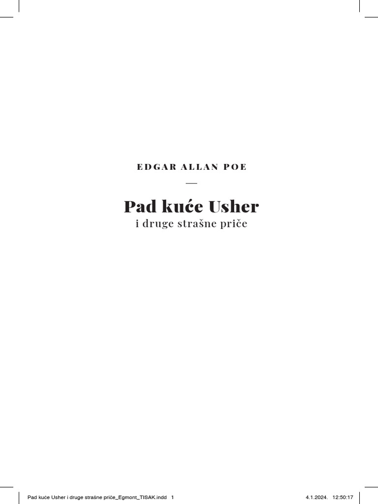 Procitaj Ulomak Pad Kuce Usher I Druge Strasne Price | PDF