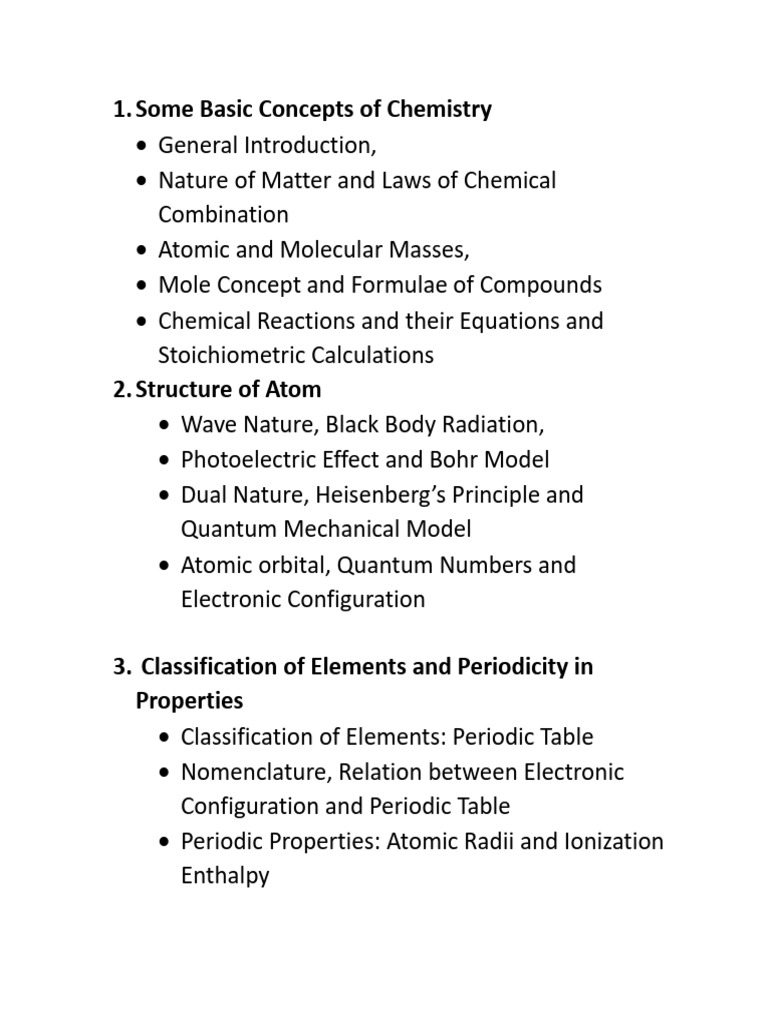Some Basic Concepts of Chemistry | PDF
