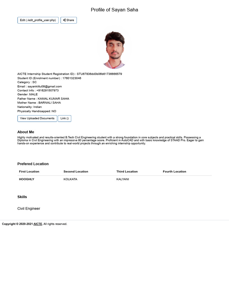 AICTE Internship Enterprise Portal - Learning by Doing. 1 Crore ...