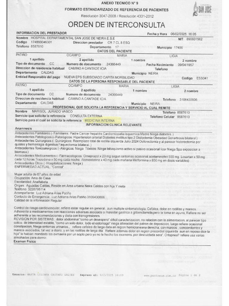 Historia Maria Ligia Patiño | PDF