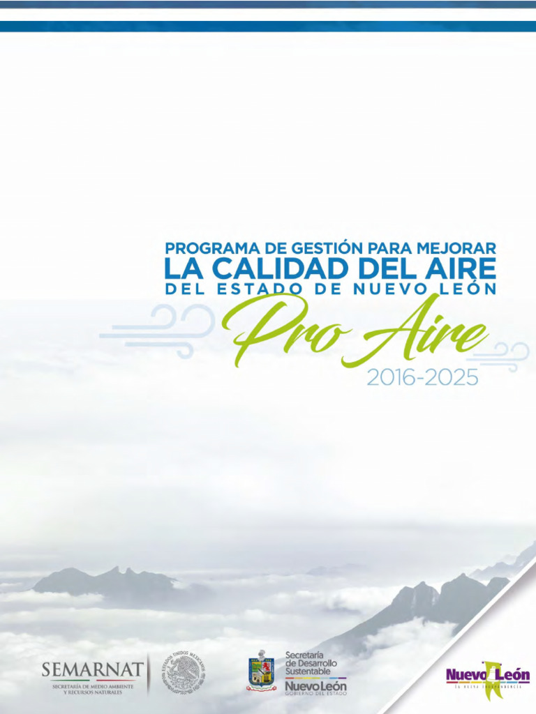 ProAire Nuevo Leon | PDF | La contaminación del aire | Contaminación