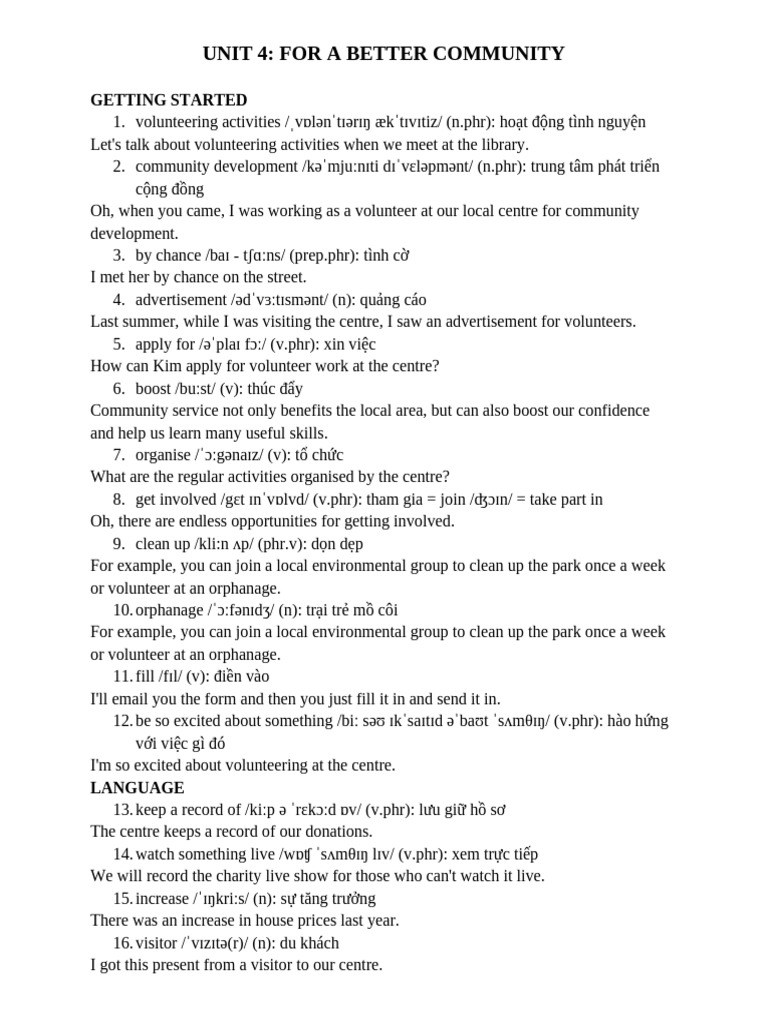 Unit 4 - For A Better Community | PDF