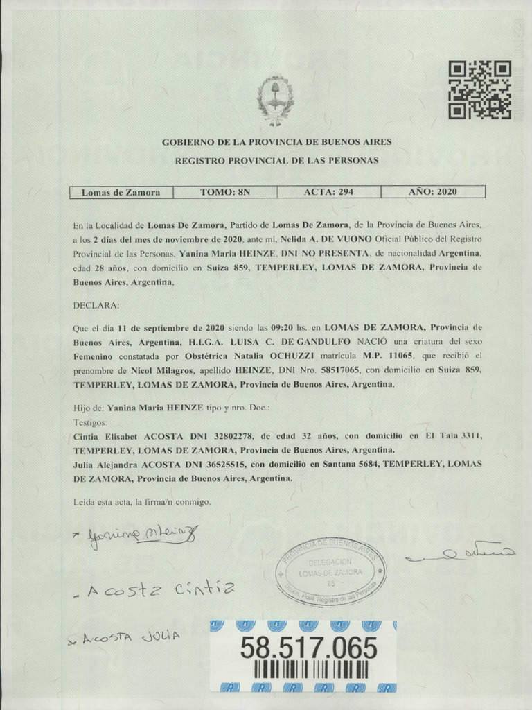 Documento Oficial Buenos Aires 2024 | PDF