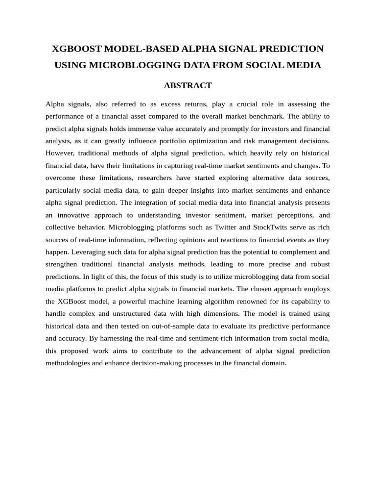 A9. Alpha Signal | PDF