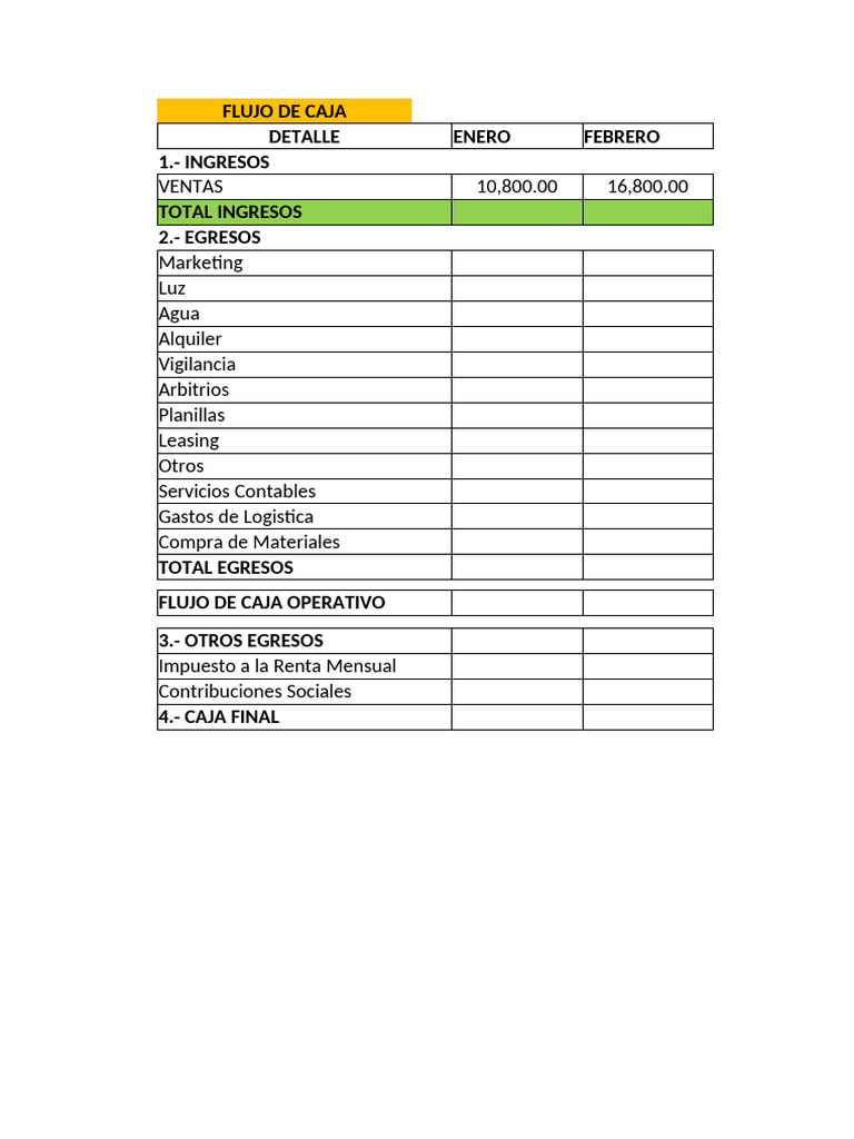 FLUJO DE CAJA | PDF