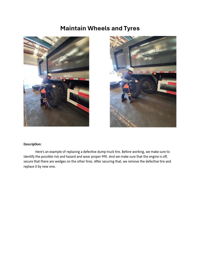 Maintain wheels and tyres | PDF