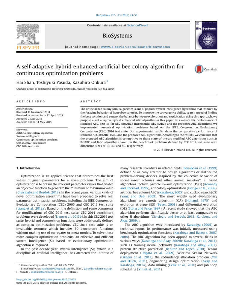 2015-Elsevier-A-self-adaptive-hybrid-enhanced-artificial-bee-colony-algorithm-for-continuous ...