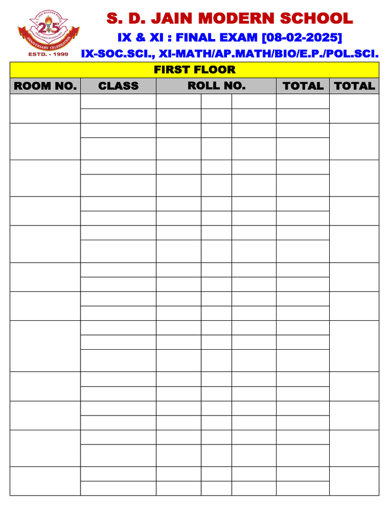 Exam Seating Arrangement | PDF