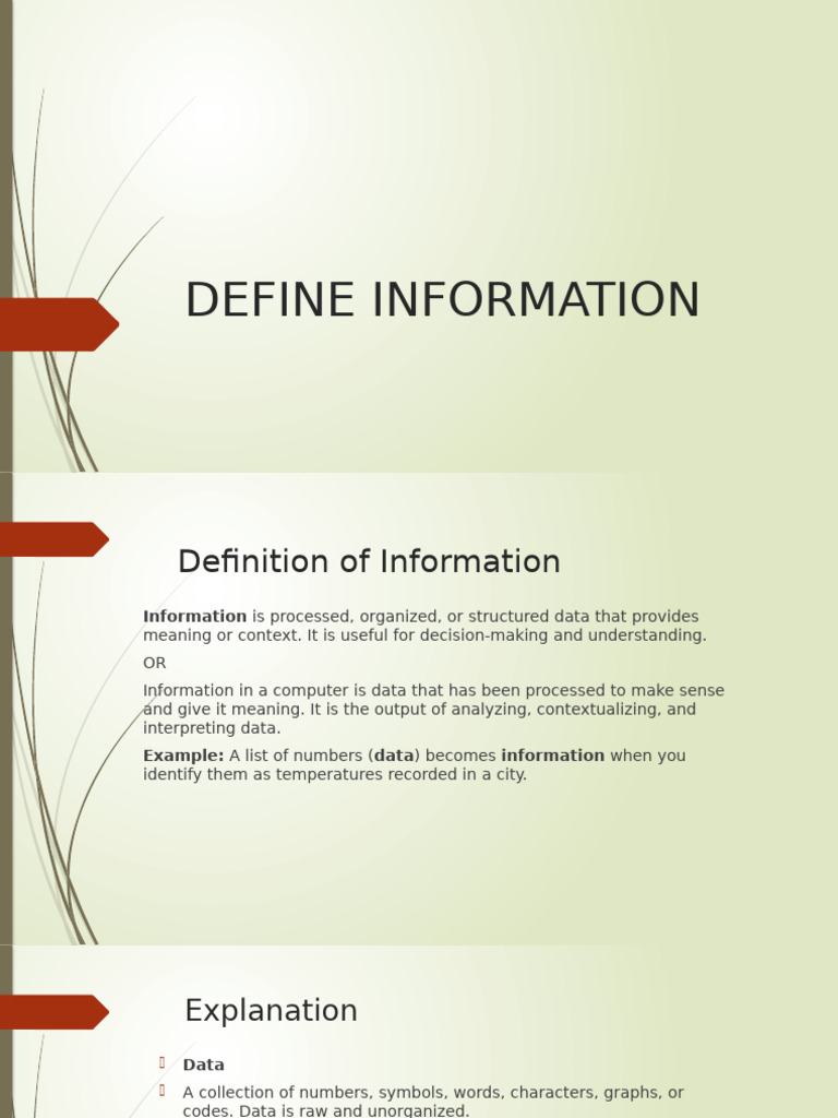 Define Information | PDF