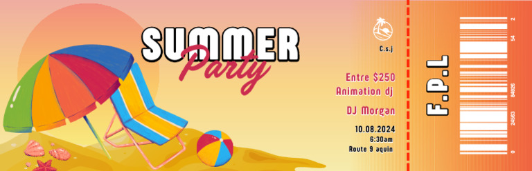 Yellow And Orange Playful Summer Party Ticket_20240702_185132_0000 | PDF