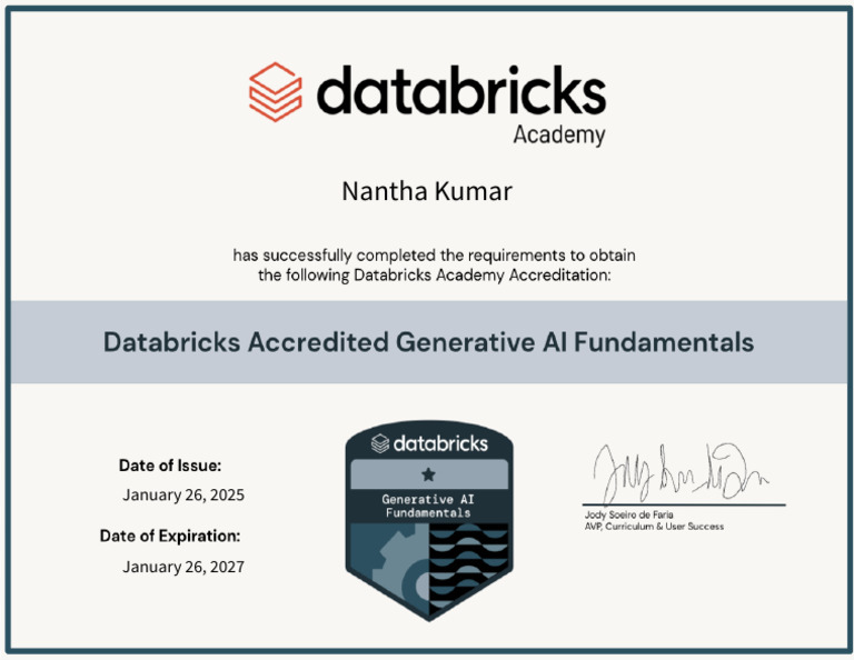 Fundamentals of The Databricks Generative AI | PDF